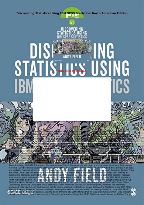 Download [pdf] Discovering Statistics Using Ibm Spss Statistics North