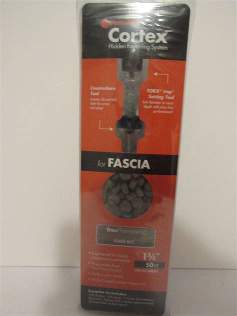 Fastenmaster Cortex Hidden Fastening System Trex Fascia 50 Lf 1 3 4 Island Mist Ebay