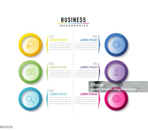 벡터 일러스트 인포그래픽 디자인 템플릿 프레젠테이션 및 차트 6 가지 옵션 또는 단계 프리미엄 벡터 6에 대한 스톡 벡터 아트 및 기타 이미지 Istock
