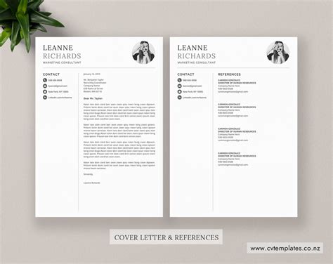 Cv Template For Ms Word Curriculum Vitae Modern And Creative Cv Template Design Cover Letter
