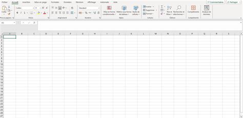 Interface Utilisateur Excel 2025
