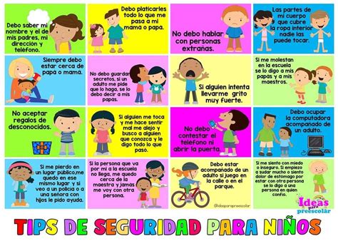 Reglas De Seguridad Para Niños Seguridad Escolar Normas De Seguridad