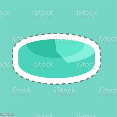 파란색 배경에 고립 된 트렌디 한 라인의 3d 원형 차트 스티커 0명에 대한 스톡 벡터 아트 및 기타 이미지 0명 3차원 형태 개념 Istock