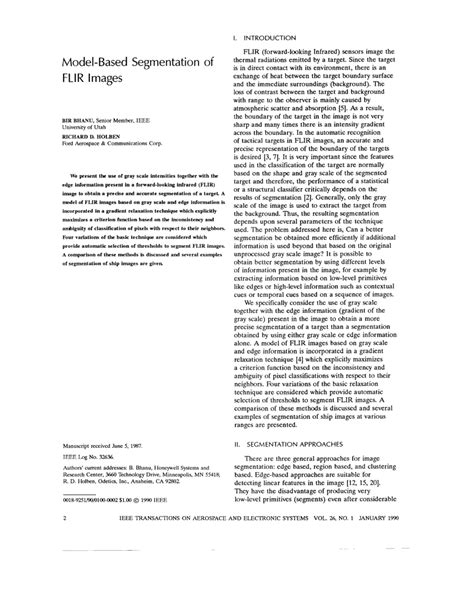 pdf model based segmentation of flir images
