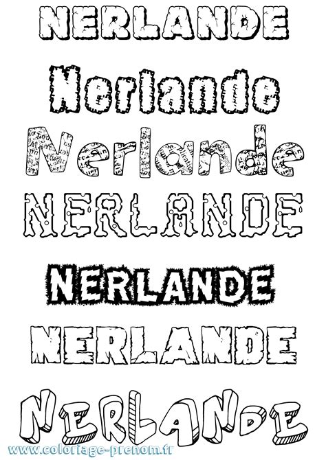 Coloriage Du Prénom Nerlande à Imprimer Ou Télécharger Facilement