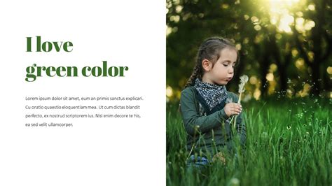 Green Spectrum Google Slides Template Diagrams Design Lifestyle