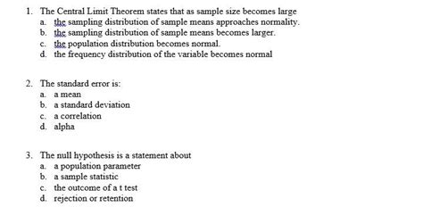Solved The Central Limit Theorem States That As Sample Chegg