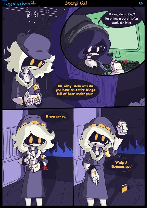 Rule 34 Boozy Uzi Comic Comic Page Glitch Productions Murder Drones N