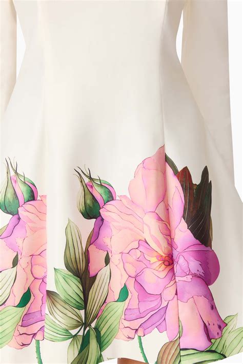 Azelie Off The Shoulder Mini Dress In White Long Sleeved Elliatt