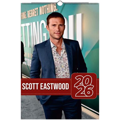 Scott Eastwood 2026 Wall Calendar Handsome Actor Collectible Premium