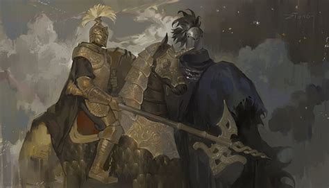 Tree Sentinel And Nights Cavalry Elden Ring Drawn By Ziong 2724727