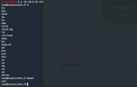 screenshot of ingres backdoor exploit in action download scientific