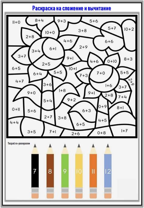 Раскраска на сложение и вычитание Блог для саморазвития Math Activities Preschool Math For