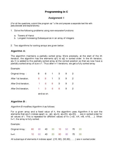 Programming In C Assignment 1 Pdf