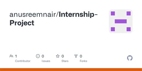 Github Anusreemnairinternship Project