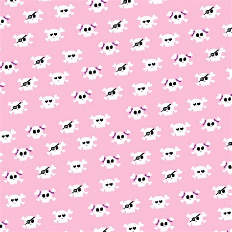 Girly Skull Pattern Wallpaper