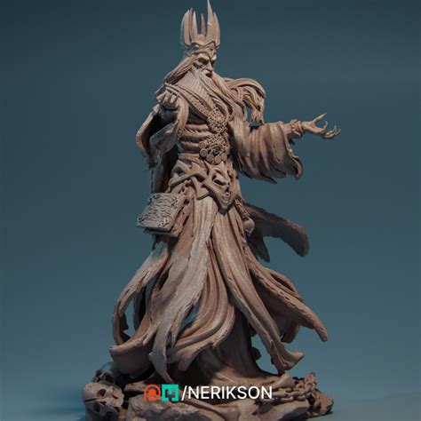 3d Printable Koshei The Deathless Lich [presupported] By Nerikson