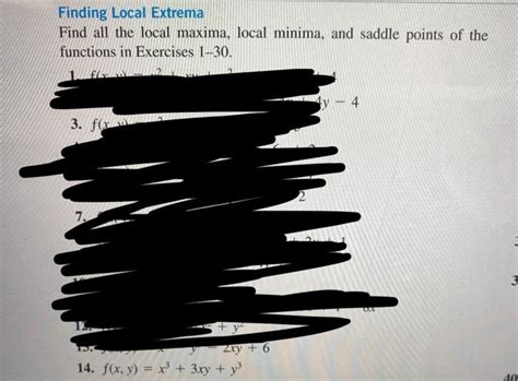 solved finding local extrema find all the local maxima