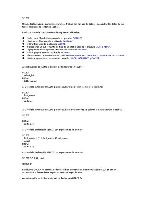 Postgresql Pdf Lógica Gestión De Tecnología De La Información