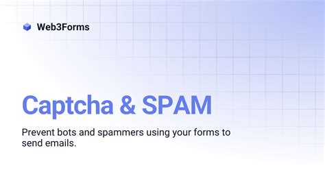 captcha and spam web3forms