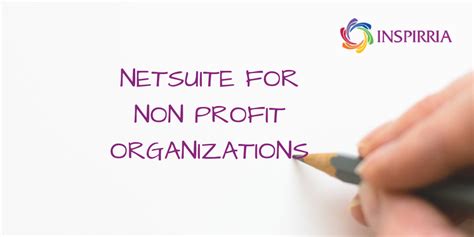 Netsuite For Non Profit Organizations Inspirria Cloudtech