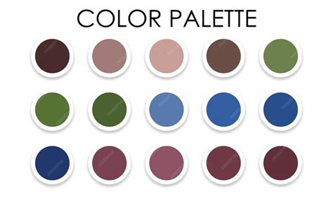 유니버설 컬러 팔레트 색상 견본 벡터 일러스트 레이 션 프리미엄 벡터