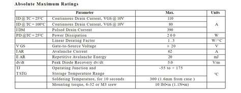 IRF Power MOSFET Datasheet Pinout And Circuits OFF