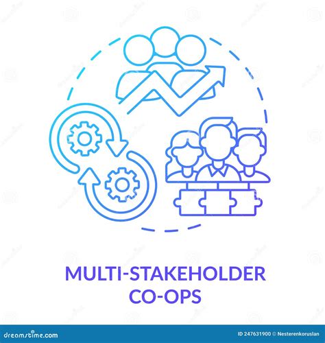Multi Stakeholder Co Ops Blue Gradient Concept Icon Stock Vector Illustration Of Enterprise
