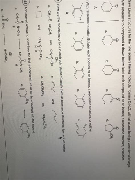 Solved Draw Lewis Structures For The Nine Isomers Having