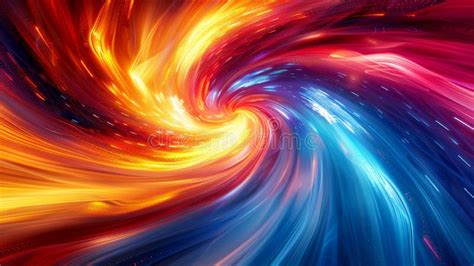 Colorful Swirling Abstract Background Creating A Mesmerizing Vortex Of Light And Energy Stock