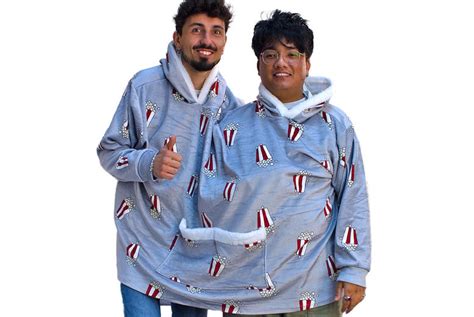 Grey Novelty Couples Hooded Blanket Deal - Wowcher