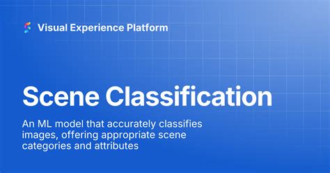 Scene Classification Visual Experience Platform Scene Classification Visual Experience Platform