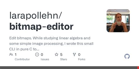 Github Larapollehn Bitmap Editor Edit Bitmaps While Studying Linear Algebra And Some Simple