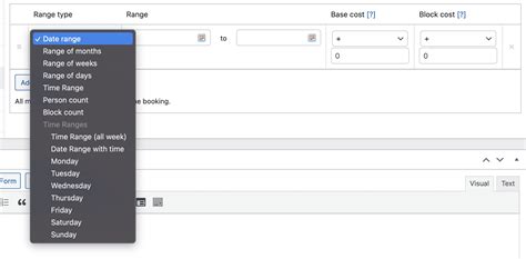 costs for bookable products documentation woocommerce