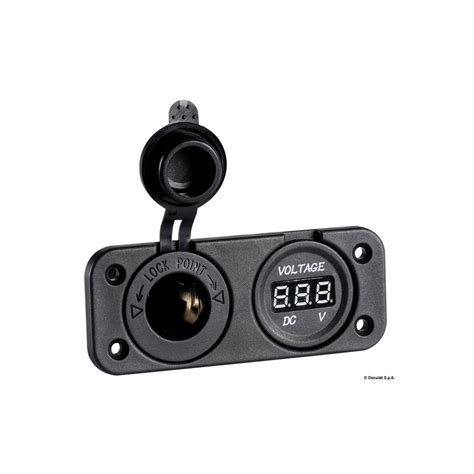 Osculati Digital Voltmeter And Flush Mount Socket Outlet Osc 14 517 21 Comptoir Nautique