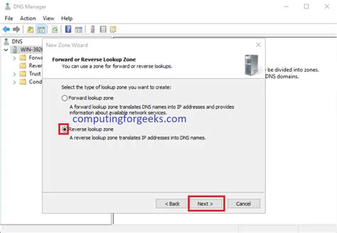 How To Add Dns Reverse Lookup Zone In Windows Server 2019 Computingforgeeks