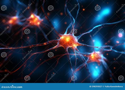 Neuron Cells Neural Network Under Microscope Neuro Research Science Brain Signal Information