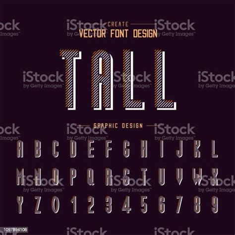 글꼴 및 문자 벡터 선 높이 서체 문자와 숫자 디자인 배경 그래픽 텍스트 3차원 형태에 대한 스톡 벡터 아트 및 기타 이미지 3차원 형태 교육 그래픽 프린트 Istock