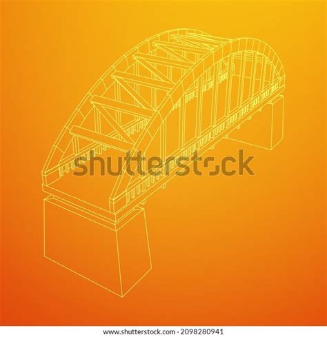 Bridge Connection Structure Wireframe Low Poly Stock Vector Royalty Free 2098280941 Shutterstock