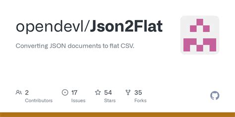 Github Opendevljson2flat Converting Json Documents To Flat Csv