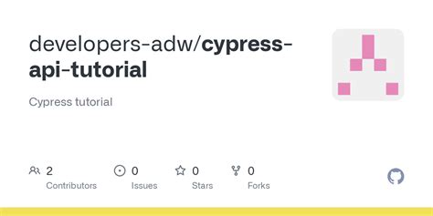 GitHub Developers Adw Cypress Api Tutorial Cypress Tutorial