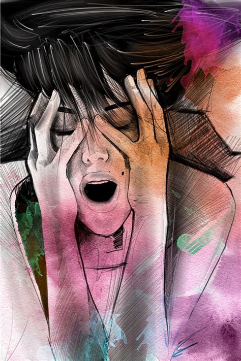 Head Banging Voice Raised Lovisa Oliv The Artist S Way Drawing Sketches Drawings Psy Art