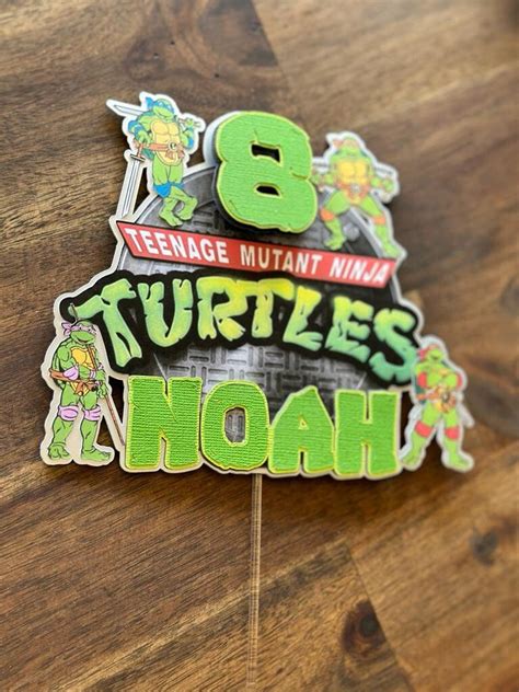 Ninja Turtles Theme Cake Topper Ninja Turtles Theme Birthday Ninja
