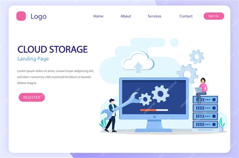 Premium Vector Data Center Hosting Cloud Storage Server Storage Big Data Flat Vector
