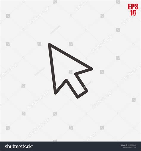 Cursor Icon Click Pointer Vector Line Icon Stock Vector Royalty Free Shutterstock