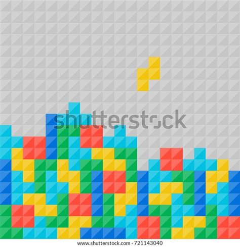 Background Tetris Game Stock Vector Royalty Free 721143040 Shutterstock