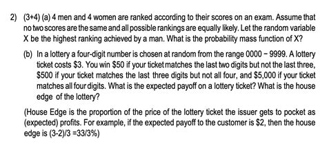 solved 3 4 a 4 ﻿men and 4 ﻿women are ranked according to