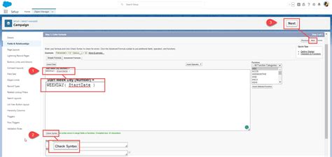 Salesforce Weekday Formula