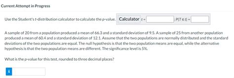 Solved Use The Students T Distribution Calculator To