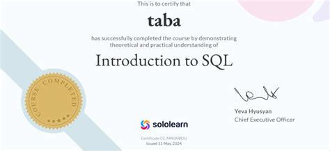 Completed Sql For Data Base Course Tabban Ghani Posted On The Topic